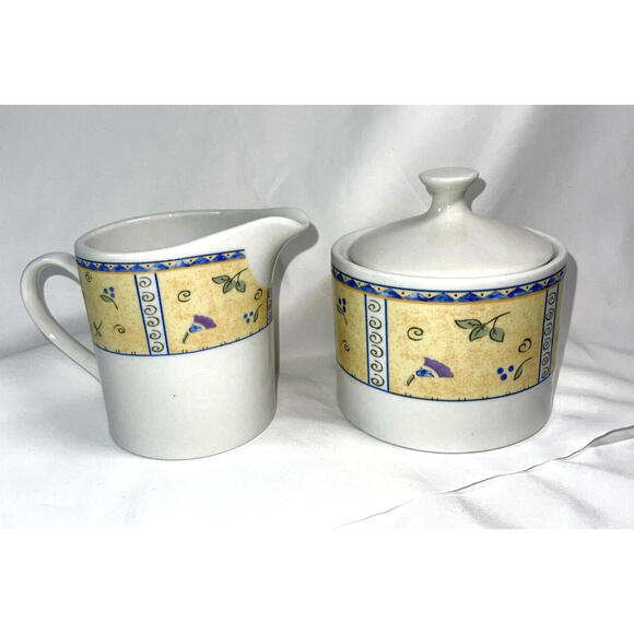 Sango | Dining | Papillon Sugar And Lid Creamer Sango 8838 Stoneware ...